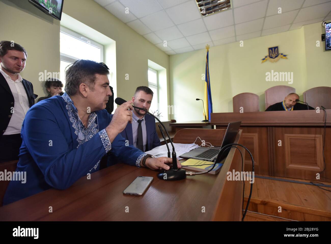 Mostyska, Ukraine, 18 September 2017. Former Georgian president and ex ...
