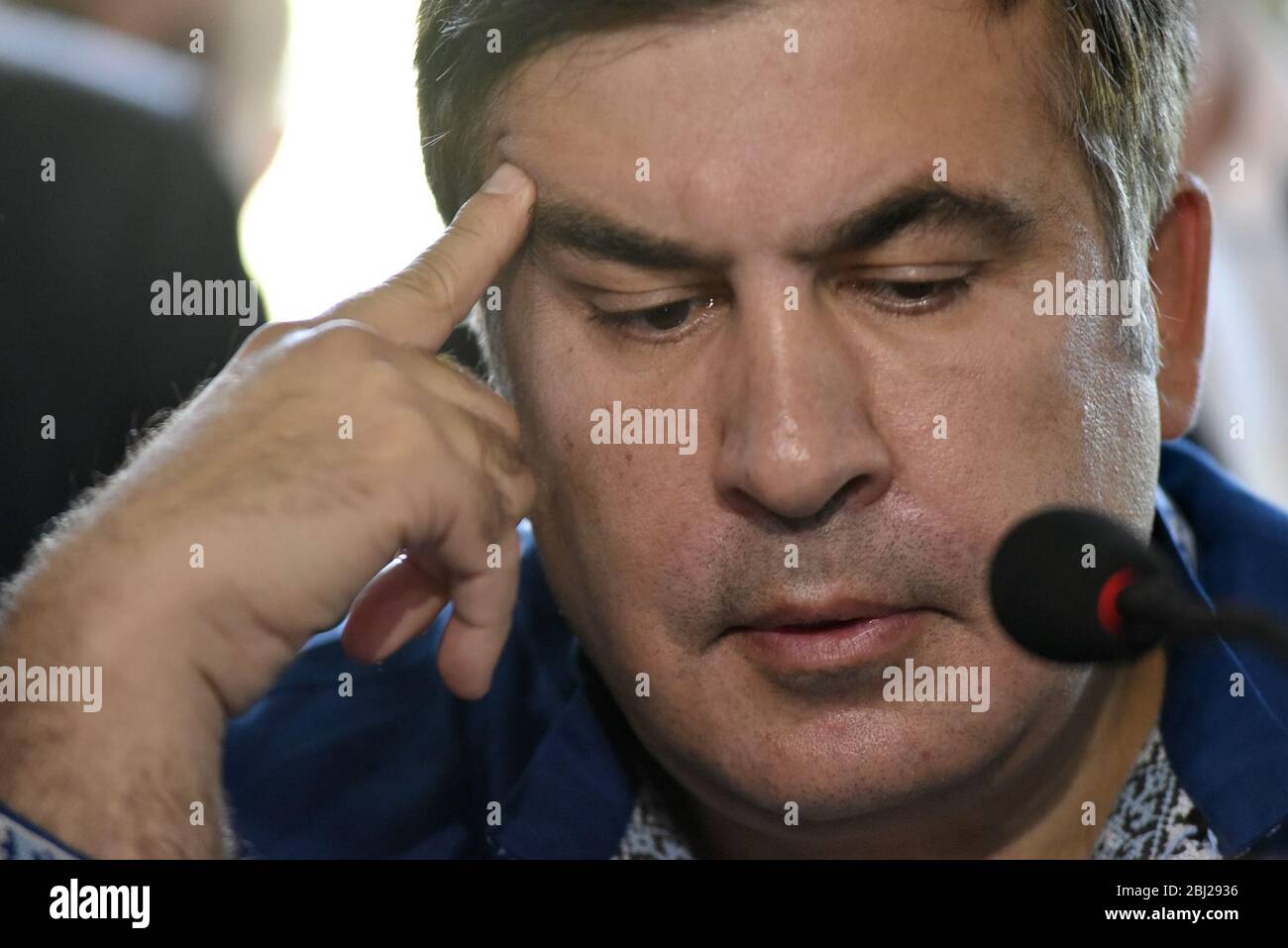 Mostyska, Ukraine, 18 September 2017. Former Georgian president and ex ...