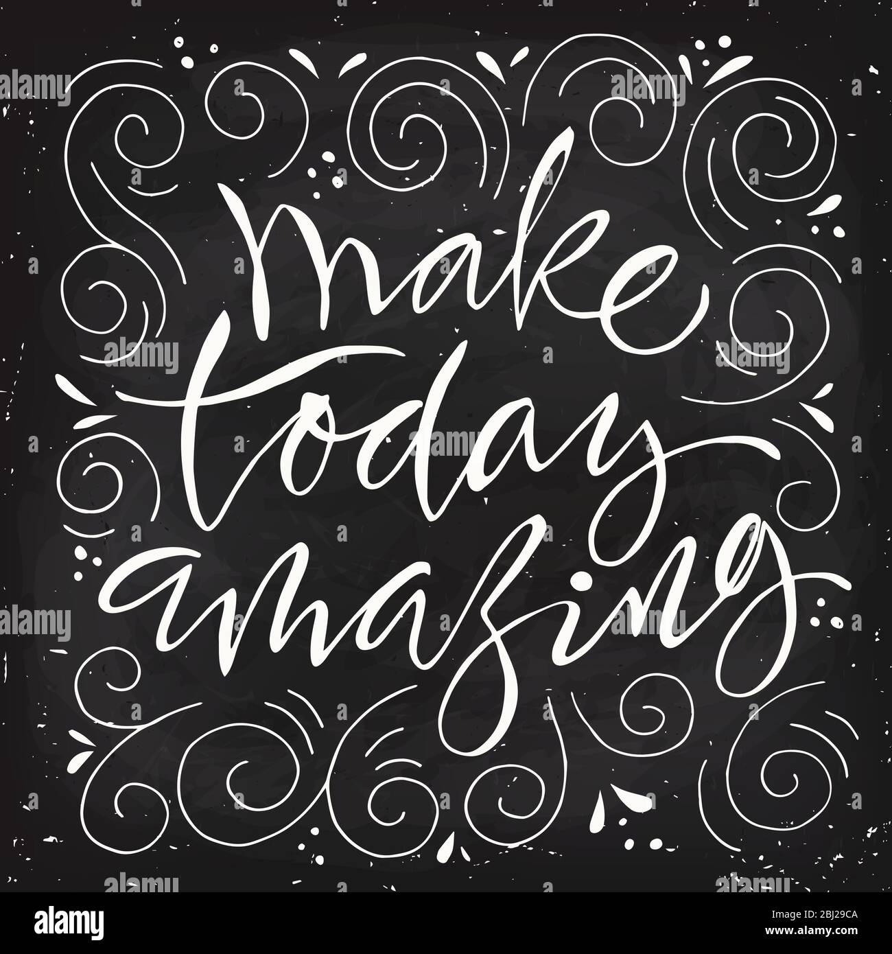 Make today amazing motivational poster with lettering Stock Vector ...