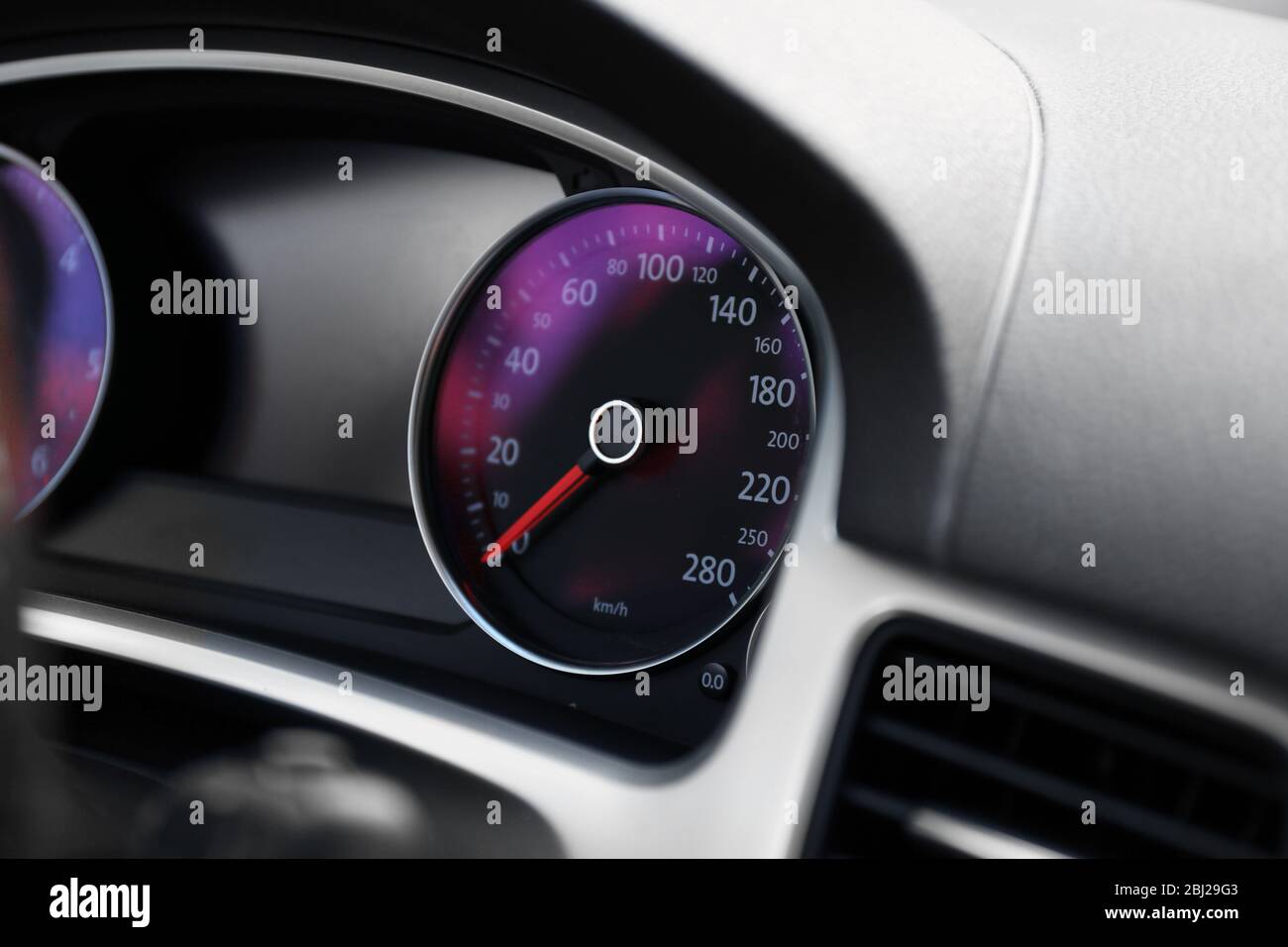Modern car illuminated dashboard Stock Photo - Alamy
