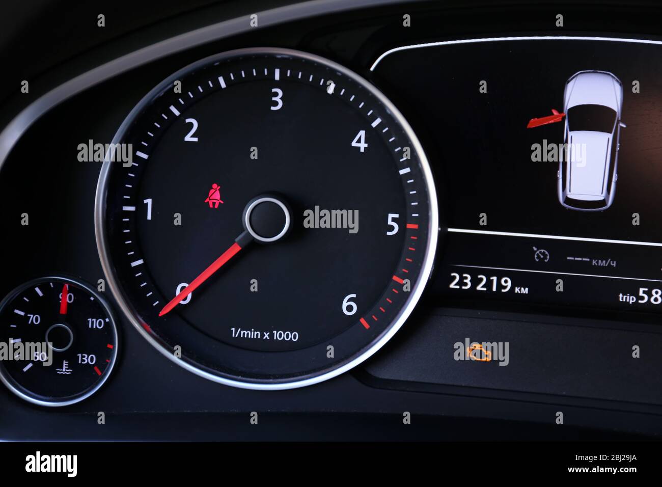 Modern car illuminated dashboard Stock Photo - Alamy