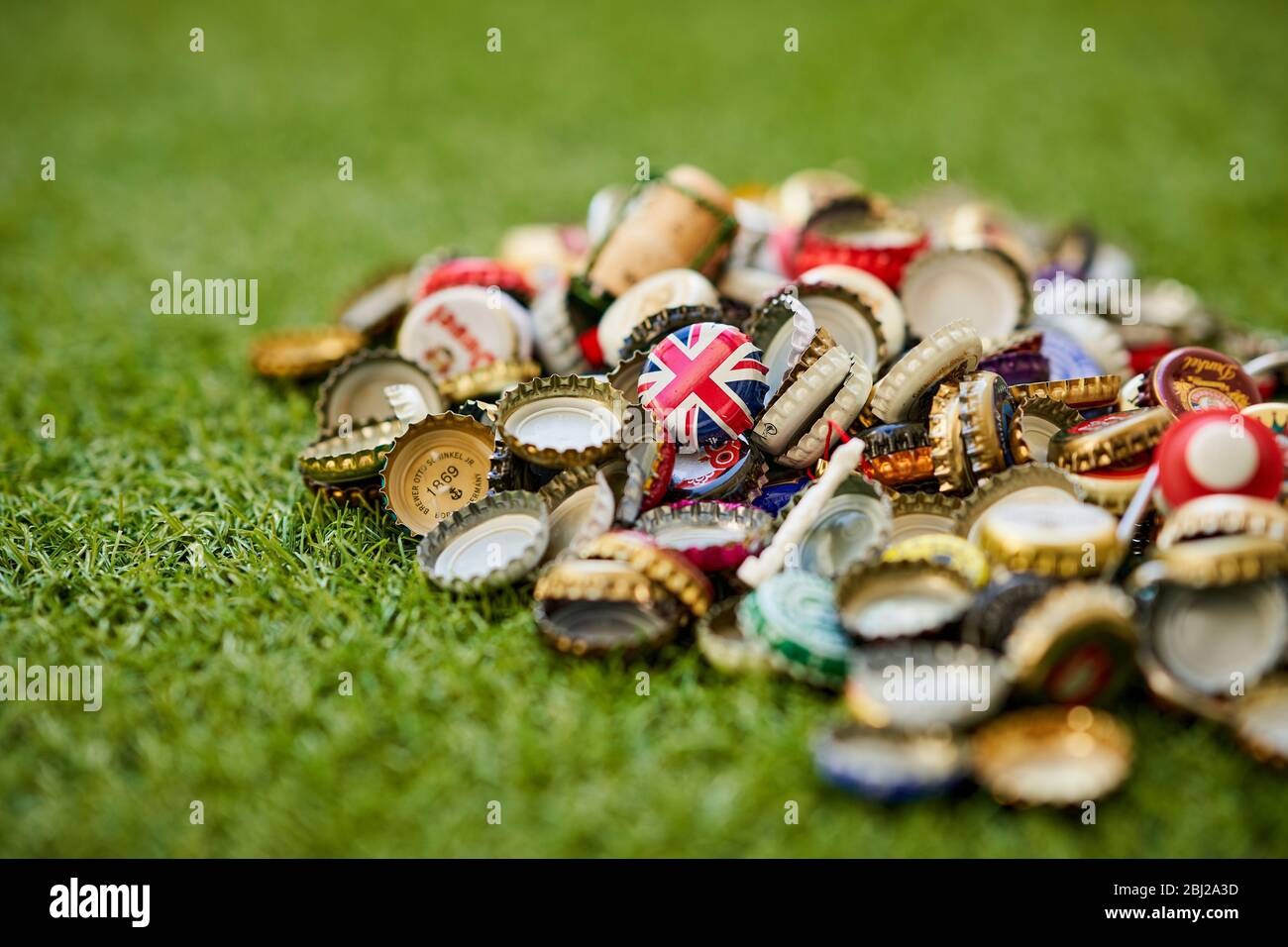 Large collection of beer bottle tops Stock Photo - Alamy
