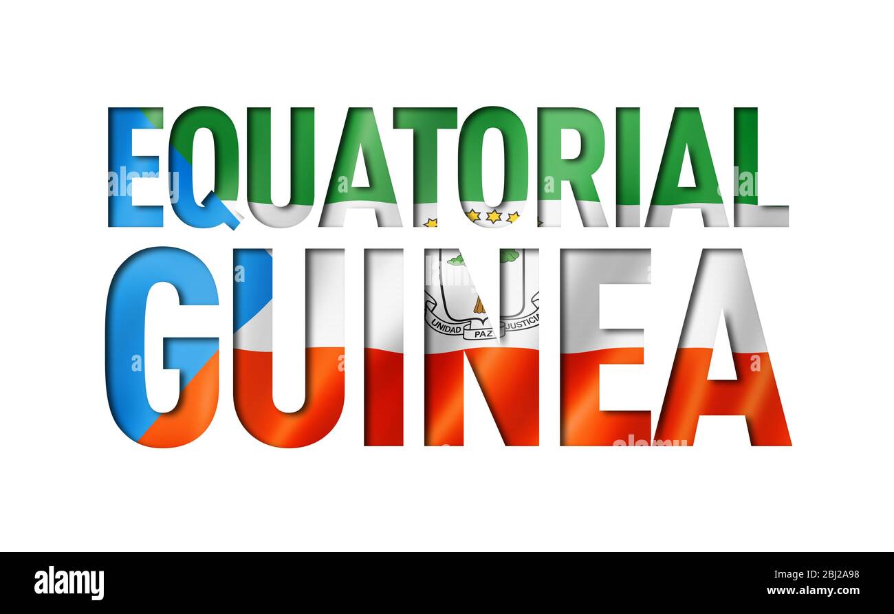 Equatorial Guinea flag text font. National symbol background Stock ...