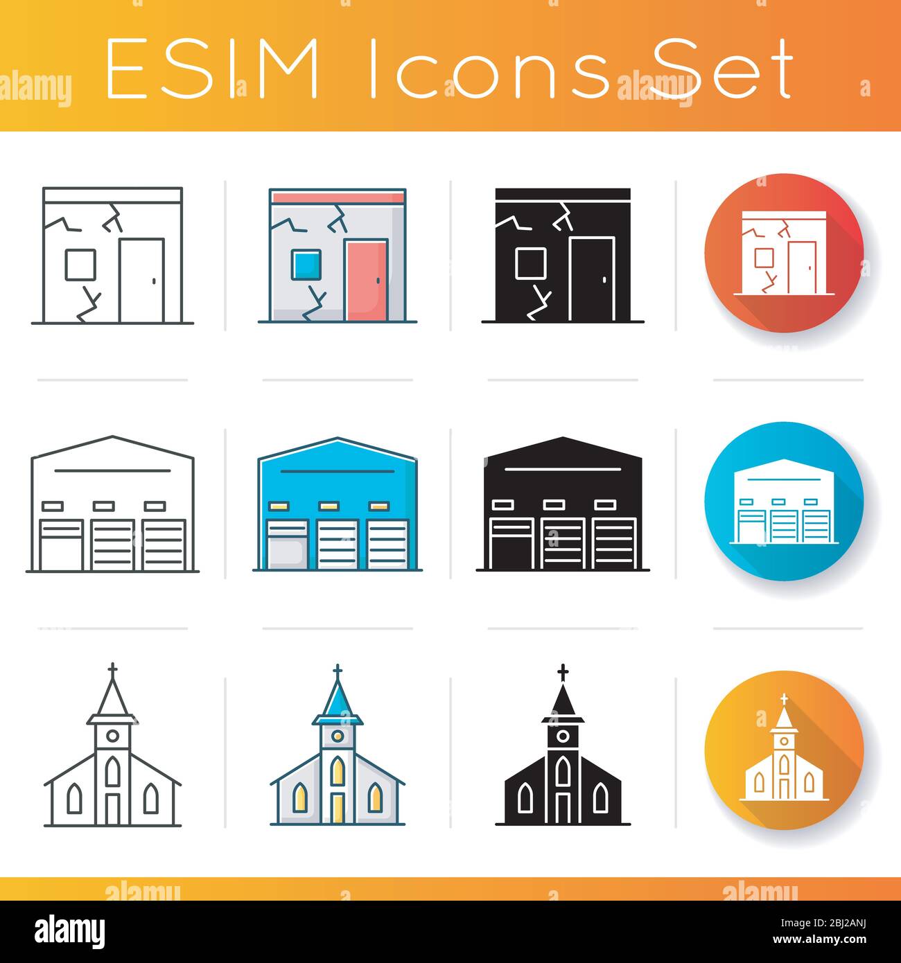 Old industrial unit Stock Vector Images - Alamy