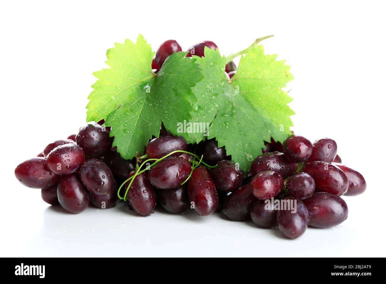 Fresh ripe grapes, isolated on white Stock Photo - Alamy