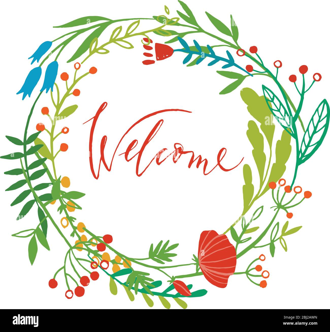 Welcome bouquet Stock Vector Images - Alamy