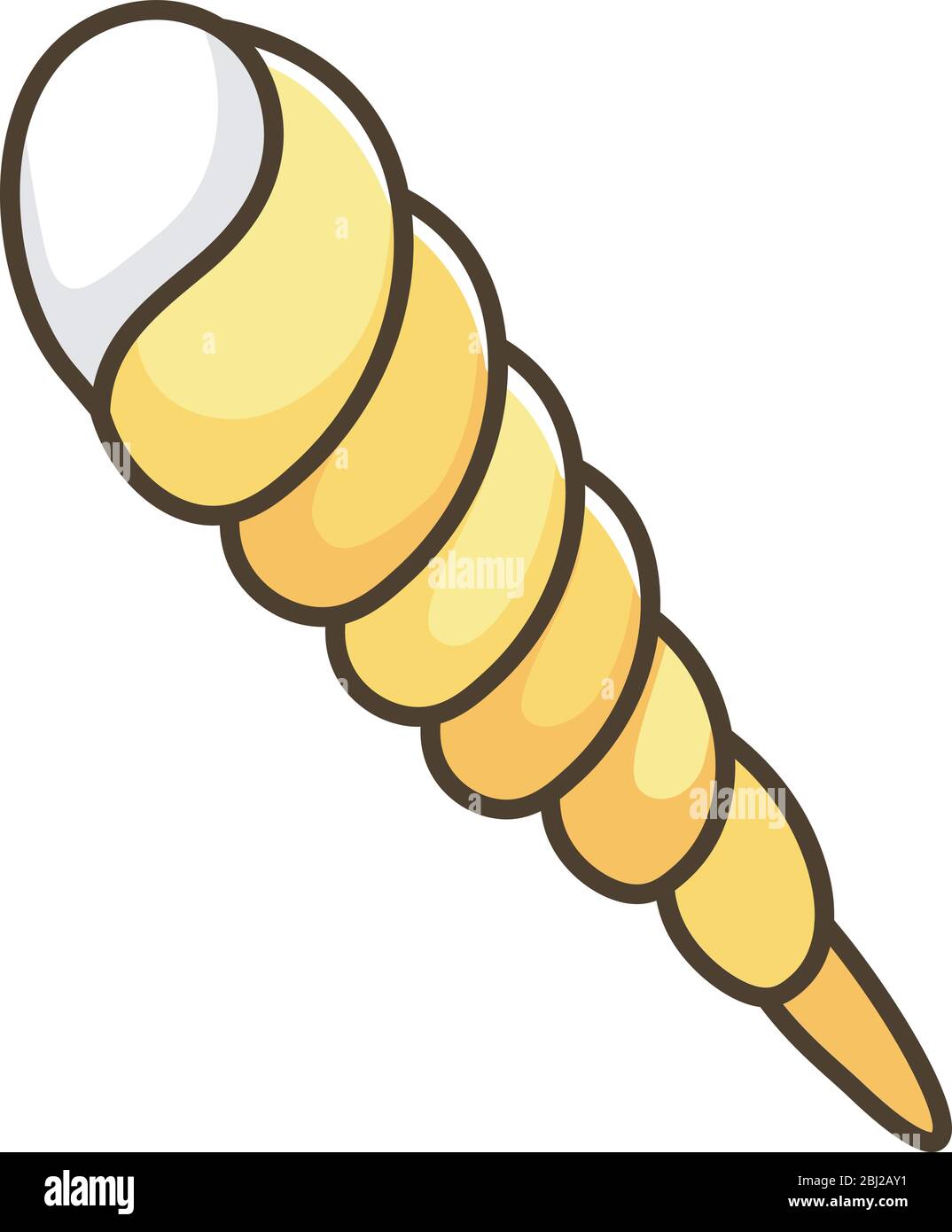 Auger shell yellow RGB color icon Stock Vector Image & Art - Alamy