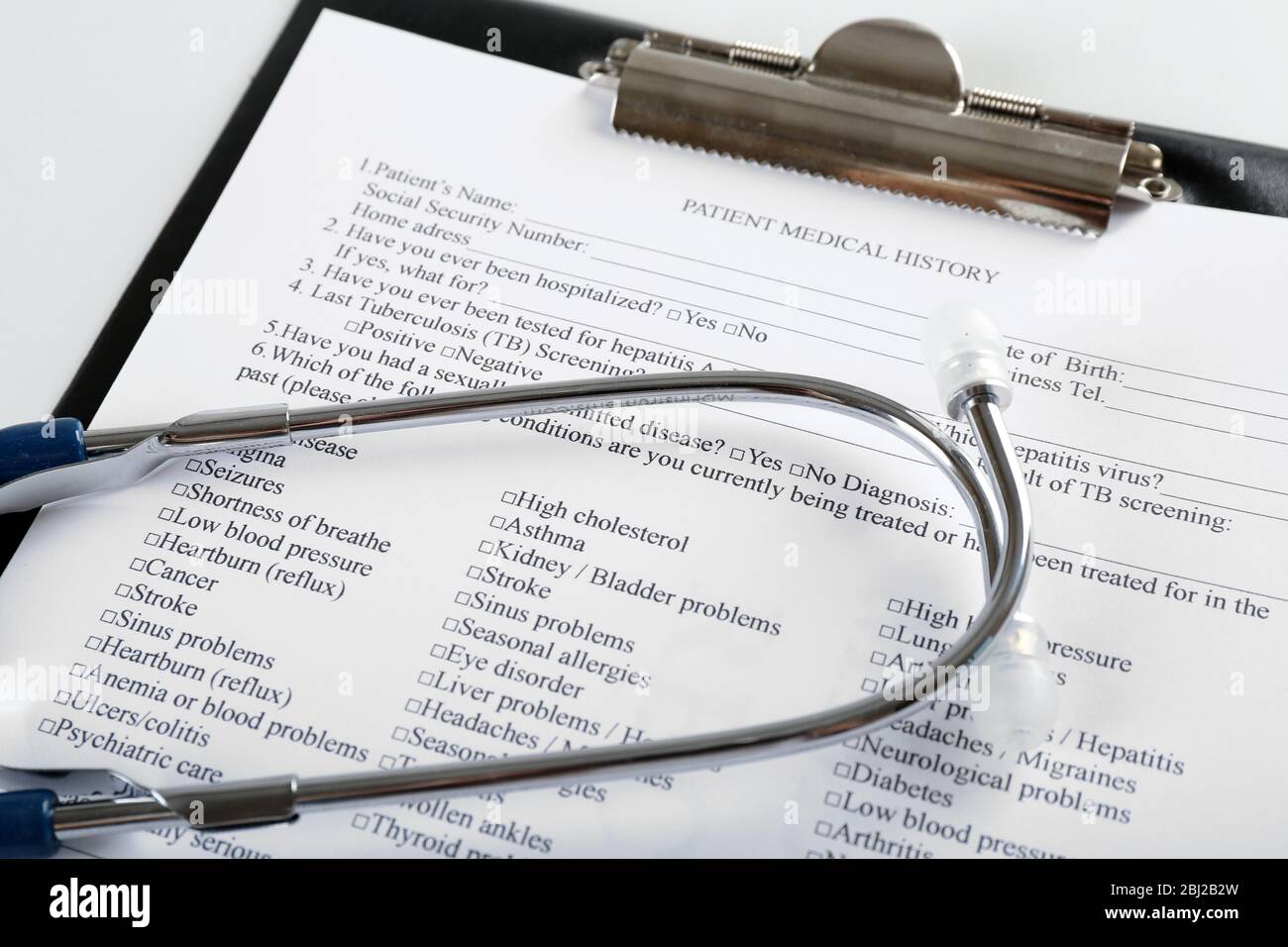 Doctor workplace close up Stock Photo - Alamy
