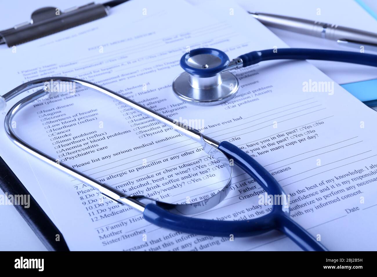 Doctor workplace close up Stock Photo - Alamy