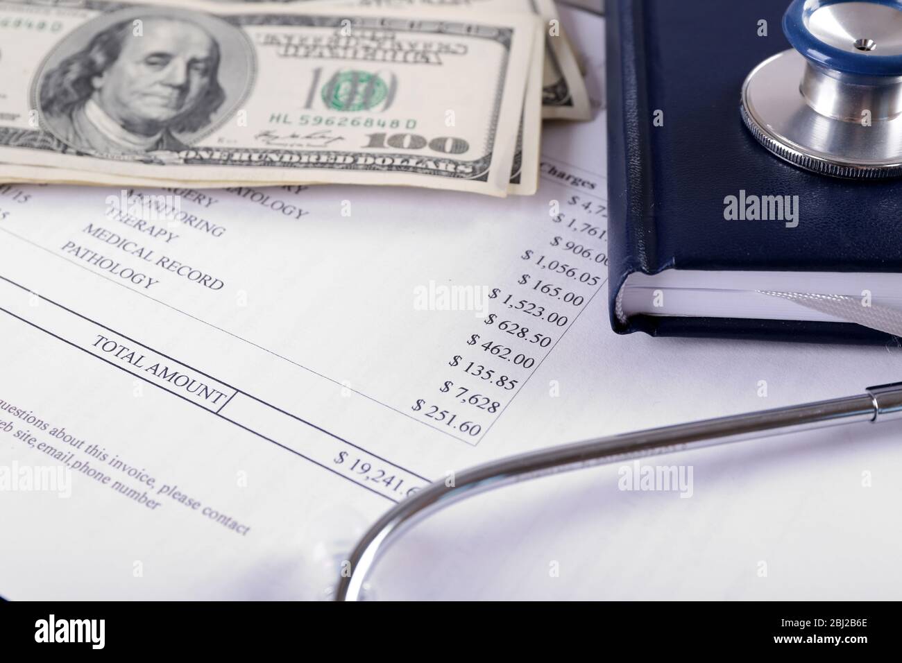 Doctor workplace close up Stock Photo - Alamy