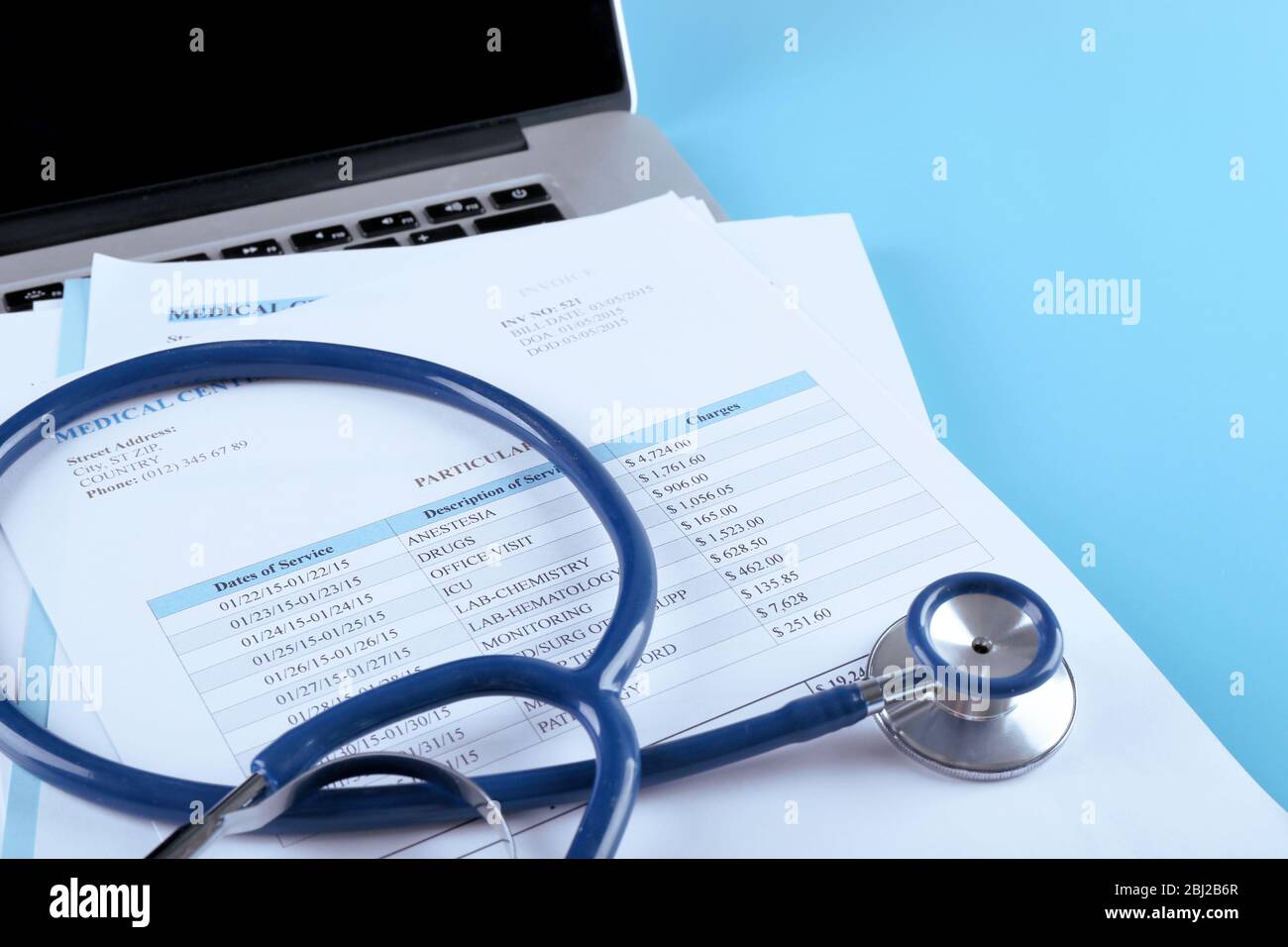 Doctor workplace close up Stock Photo - Alamy