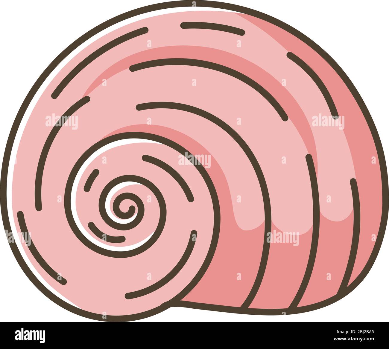 Spiral shell red RGB color icon Stock Vector Image & Art - Alamy