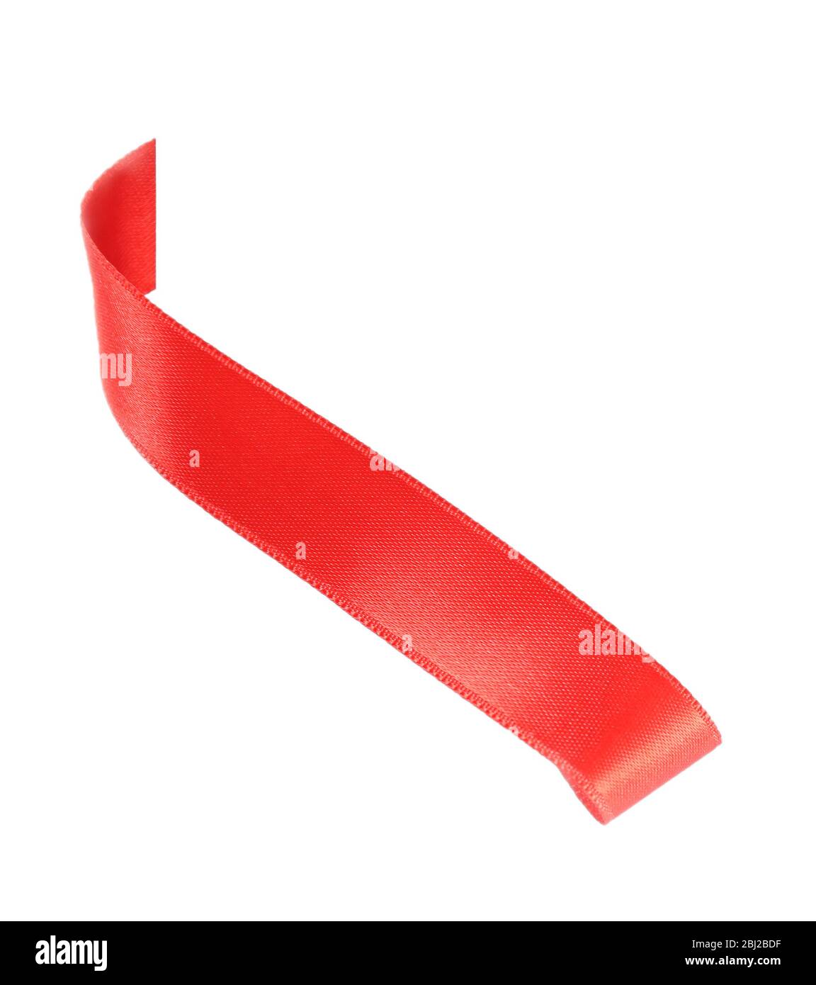 Shiny red ribbon with card close up Stock Photo - Alamy