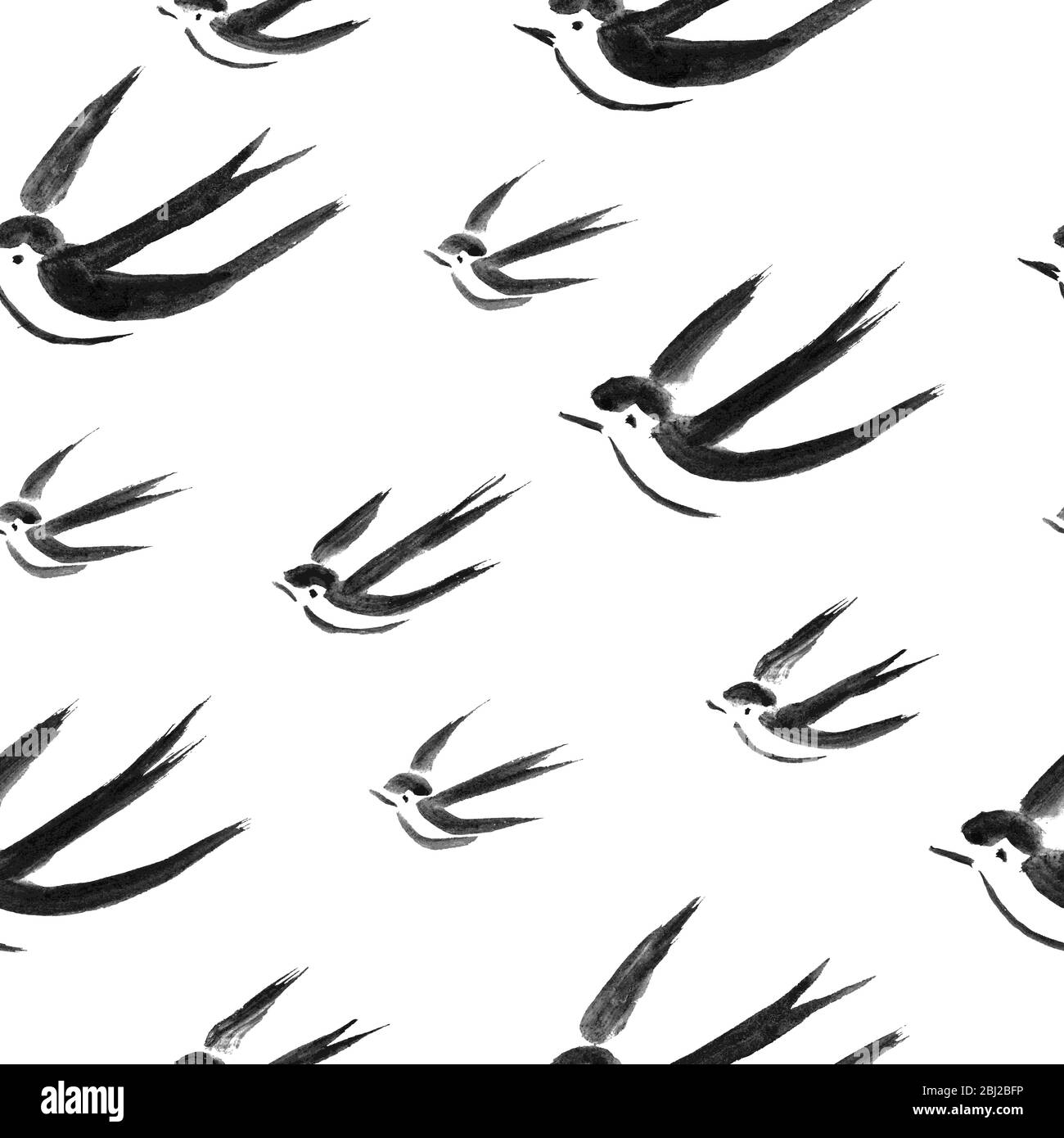 Flock swallows flight Stock Vector Images - Alamy