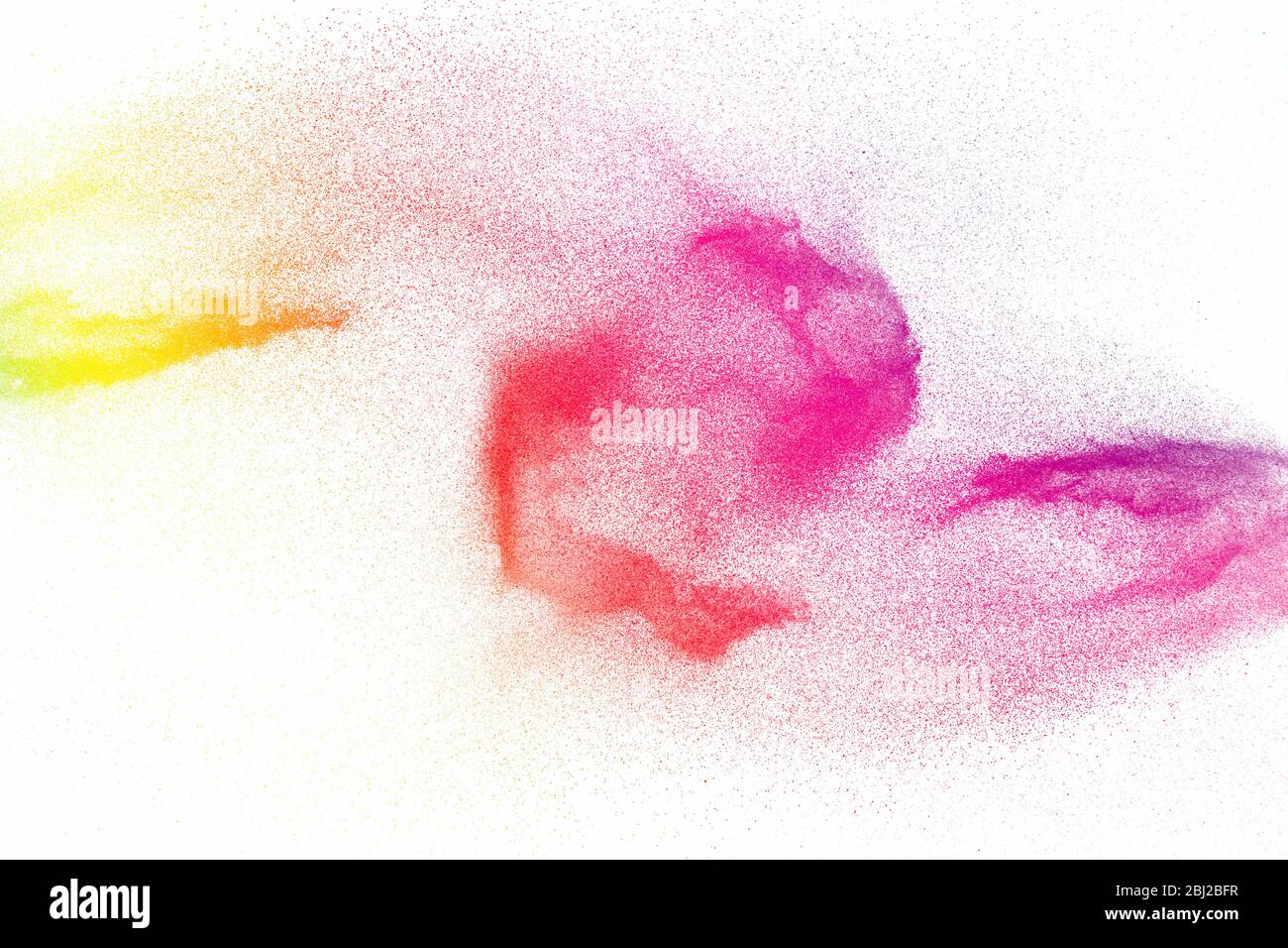 Abstract pastel color dust particles splash.Colorful powder explosion ...