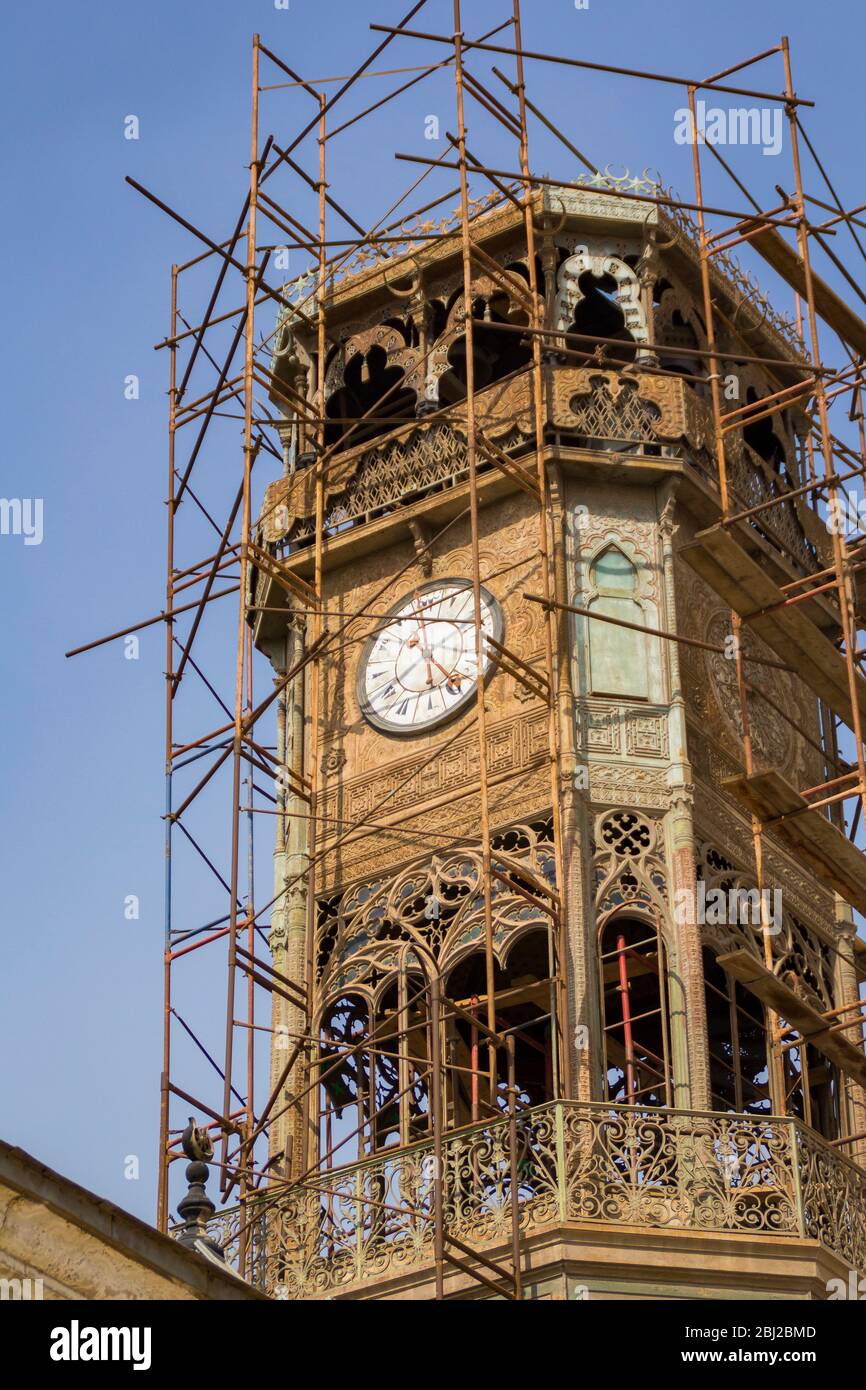 Clock tower at the Citadel of Cairo or Citadel of Saladin Stock Photo ...