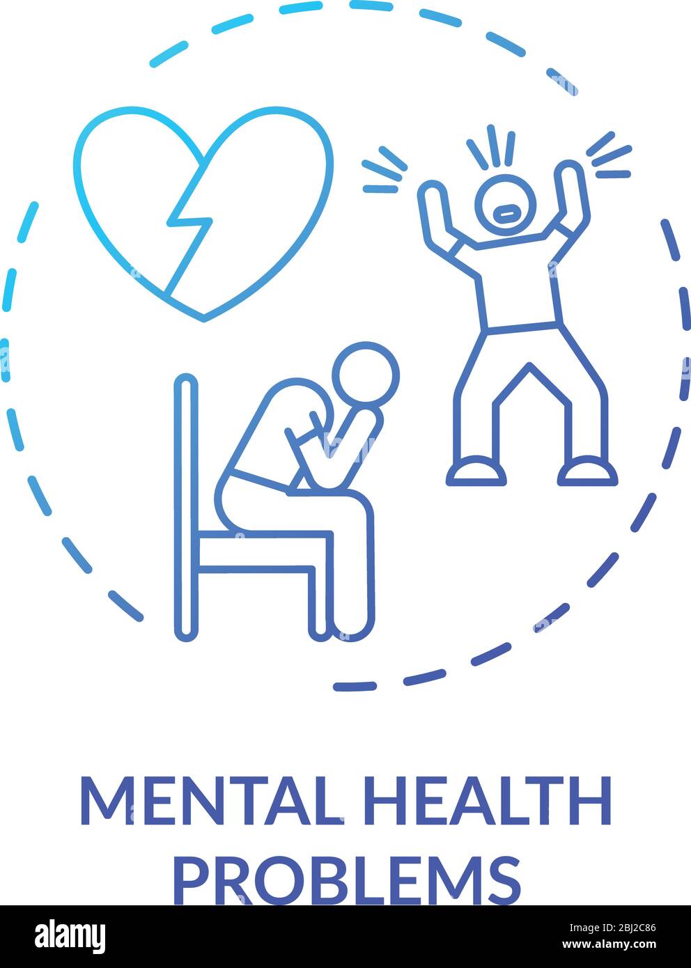 Mental health problems concept icon Stock Vector Image & Art - Alamy