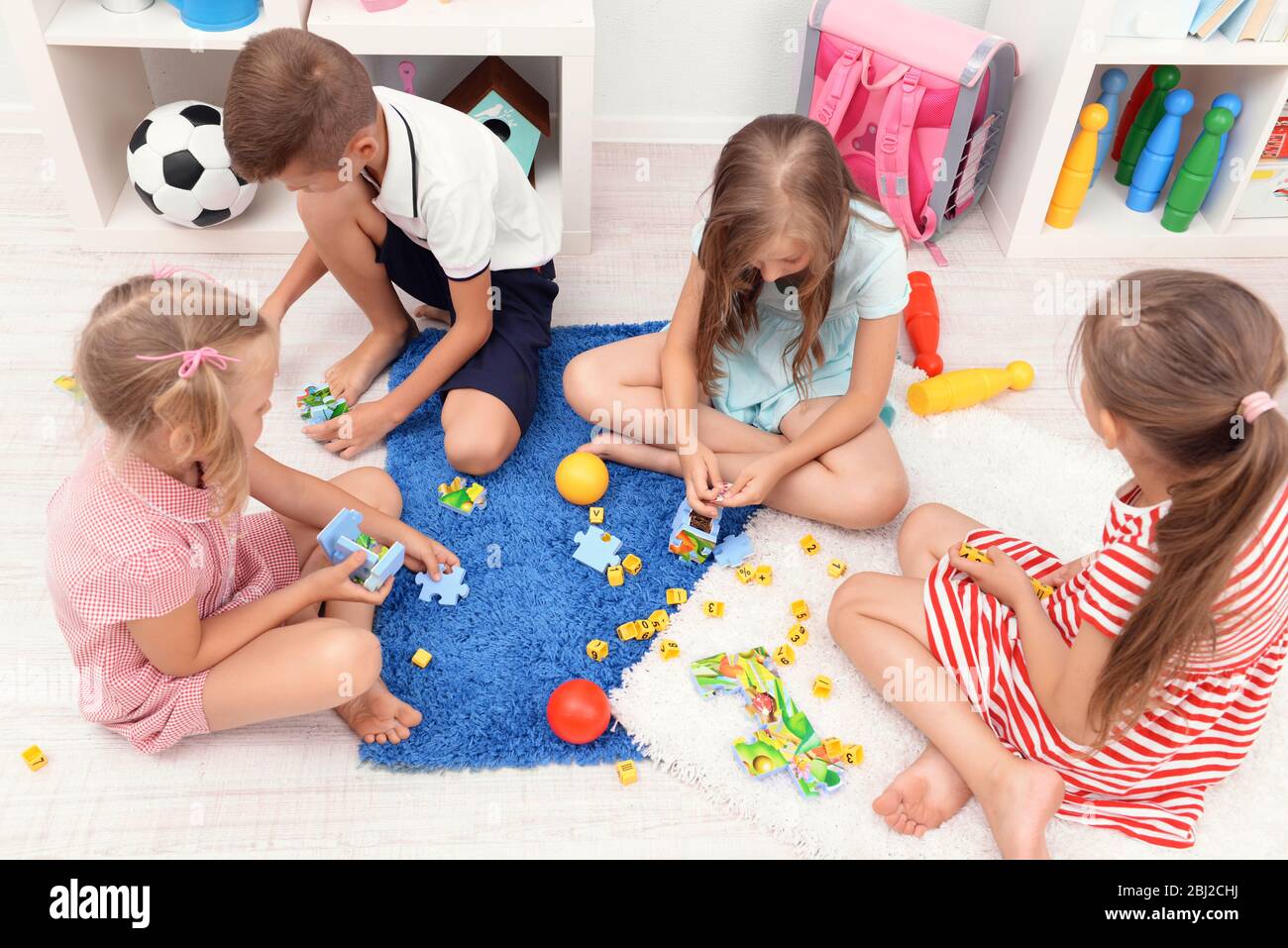 Toys in classroom floor hi-res stock photography and images - Alamy