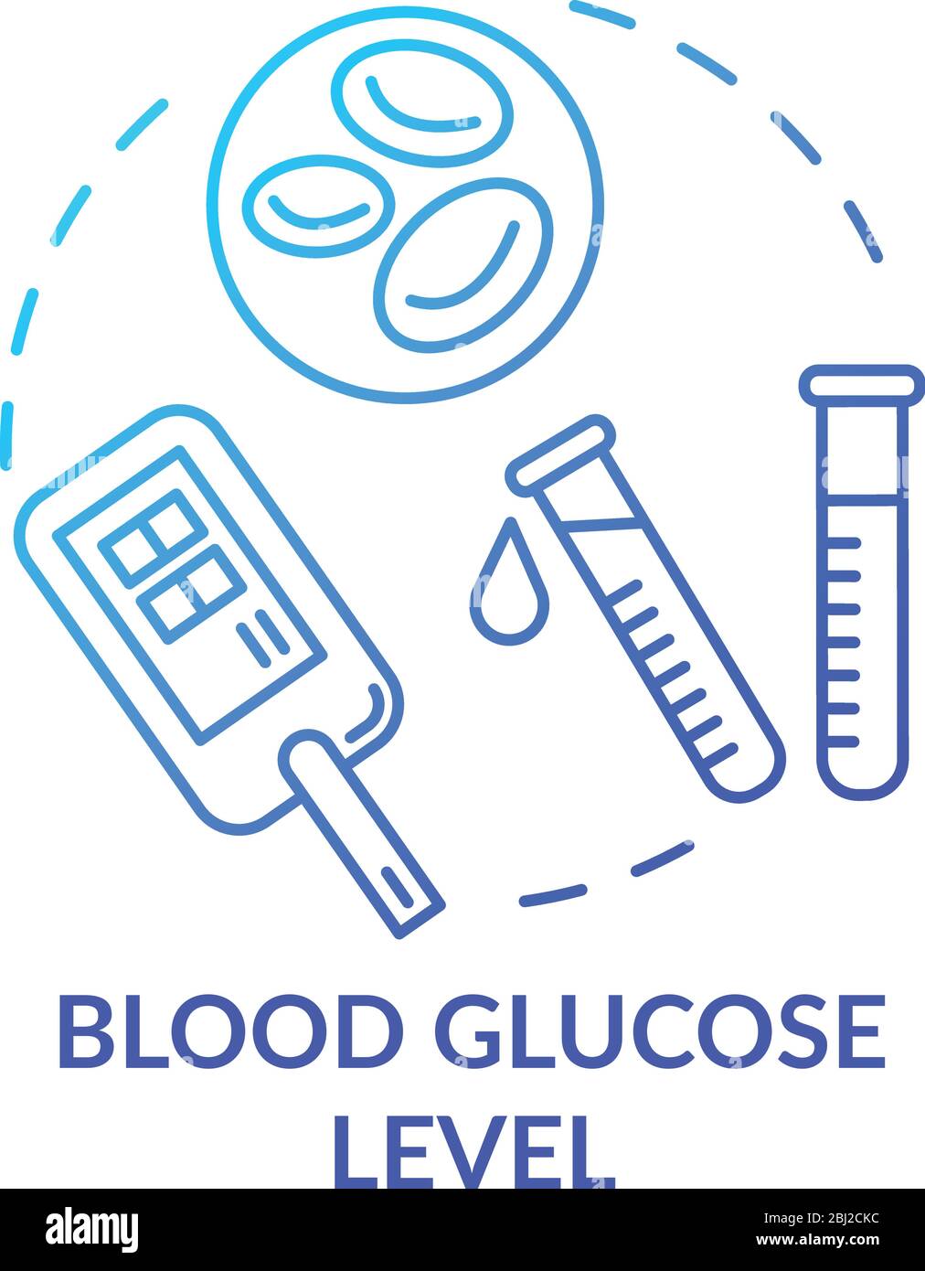 Blood glucose level concept icon Stock Vector Image & Art - Alamy