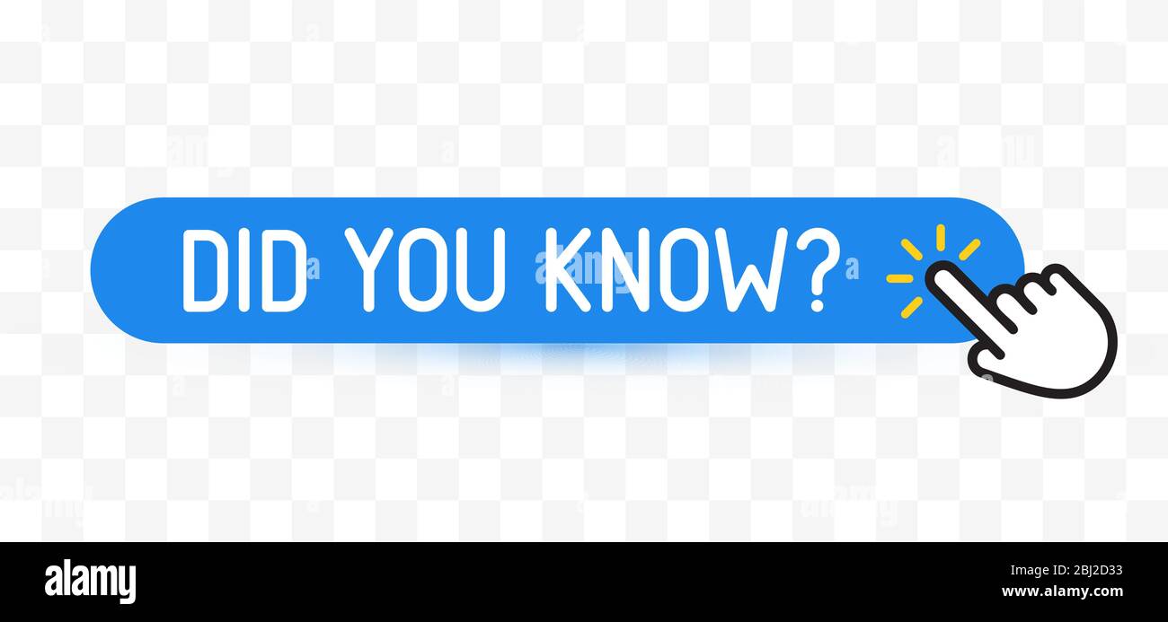 Did you know question web vector button template on transparent ...
