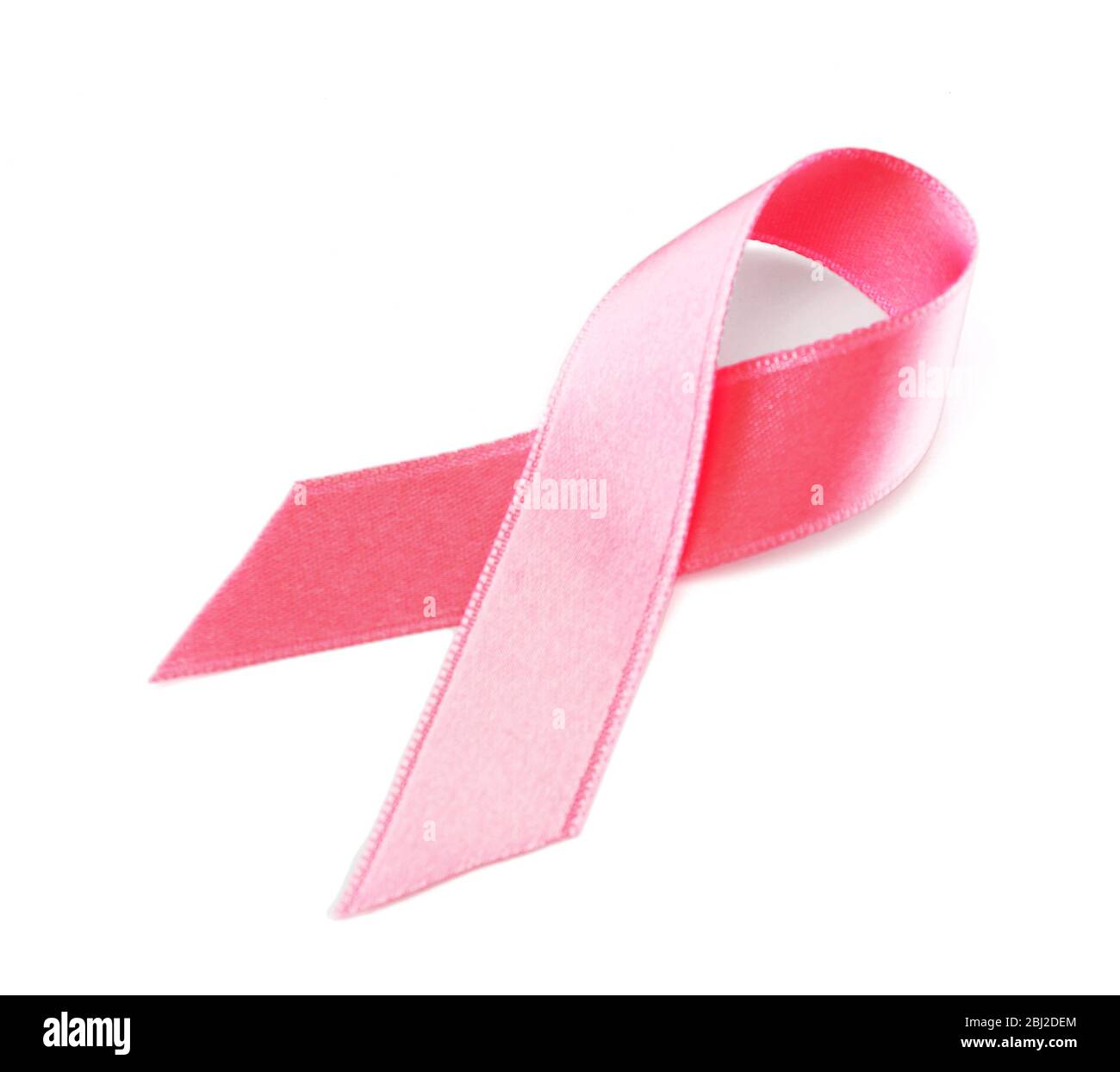 Pink AIDS ribbon isolated white Stock Photo - Alamy