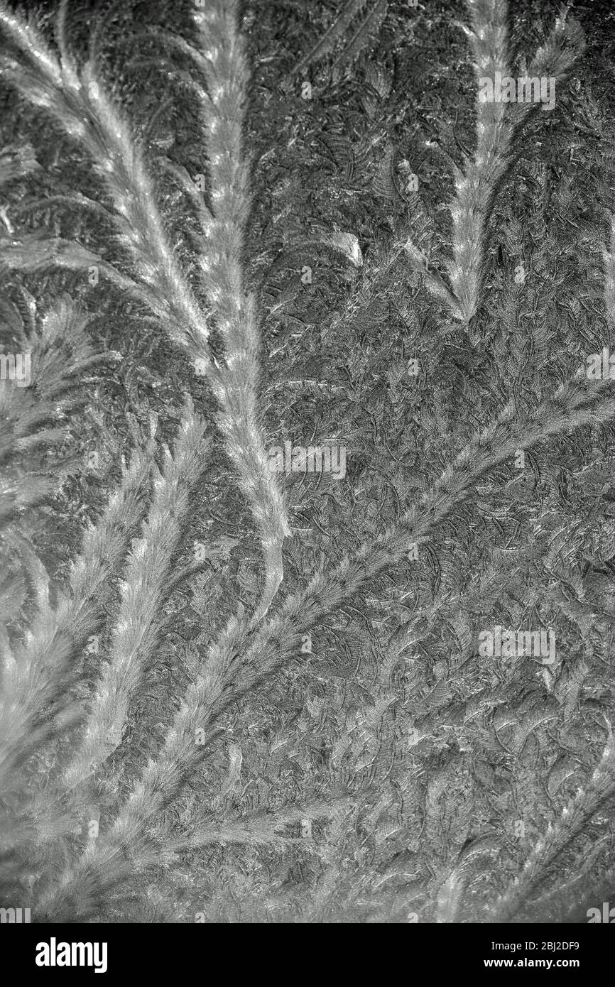 Ice Patterns on glass Stock Photo - Alamy