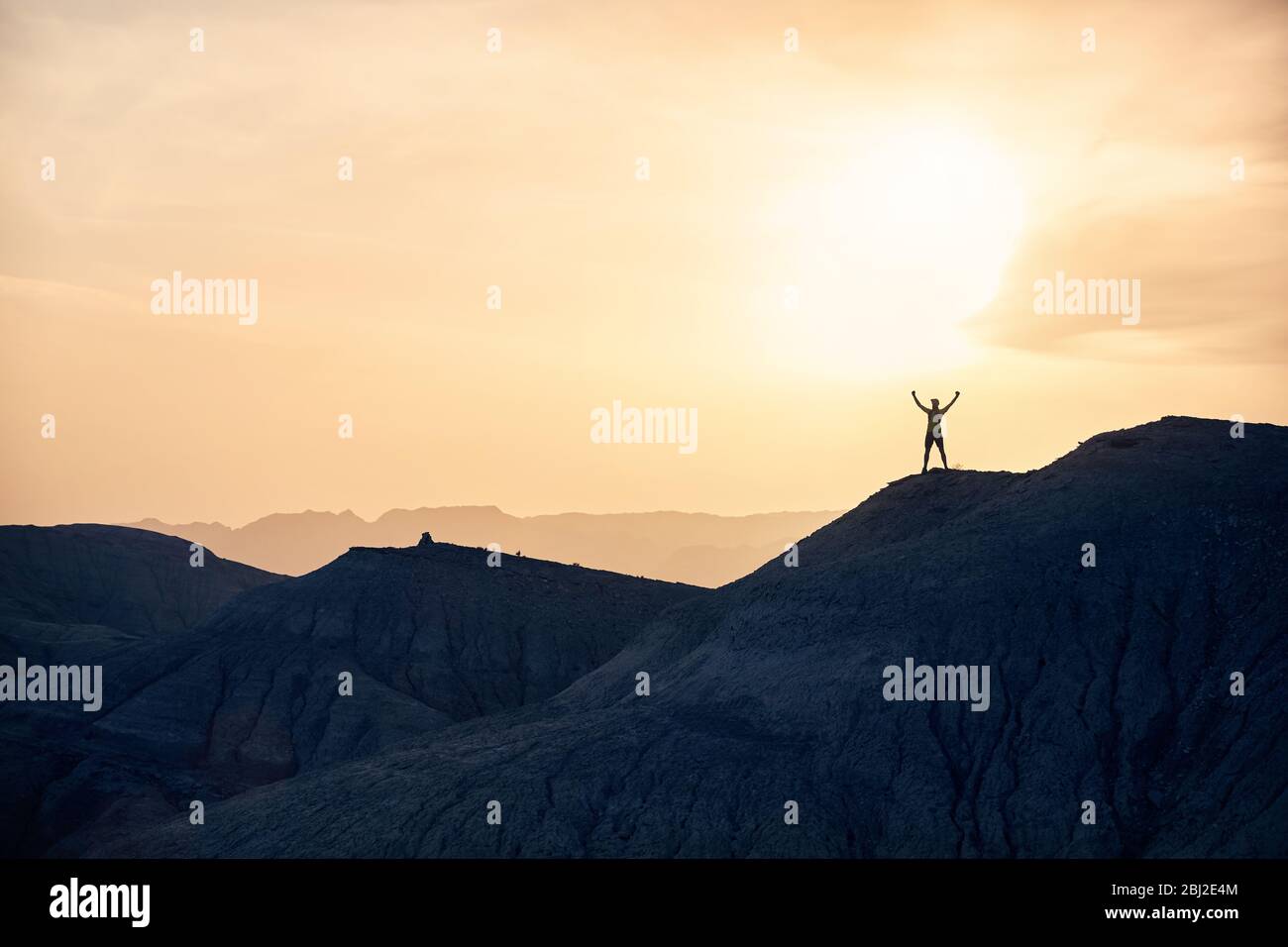 Athlete hand rise silhouette hi-res stock photography and images - Alamy