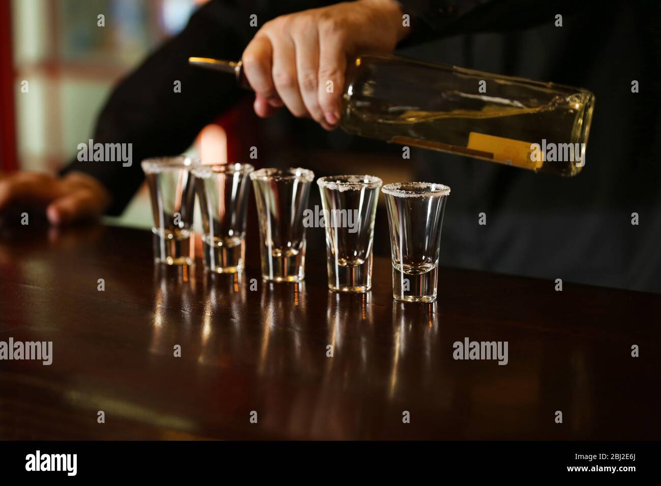 Bottle of vodka with short glass hi-res stock photography and images ...