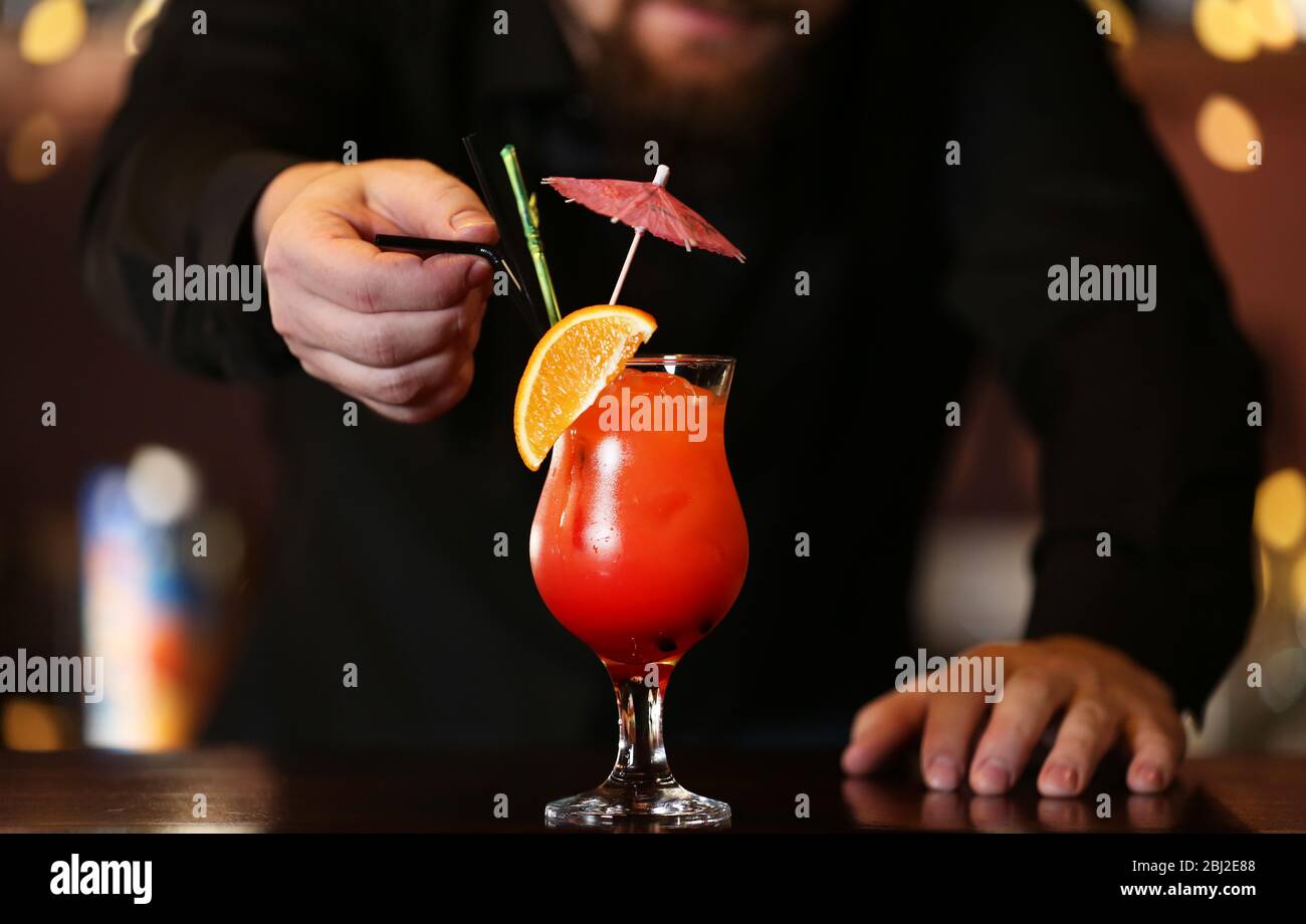 Process making non alcoholic cocktail hi-res stock photography and ...