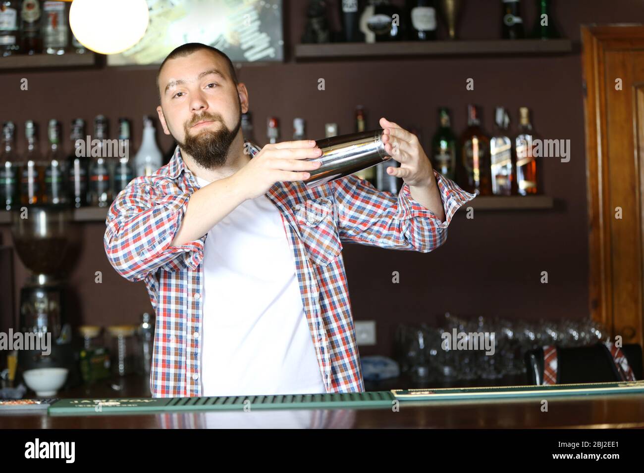 Handsome bartender hi-res stock photography and images - Alamy
