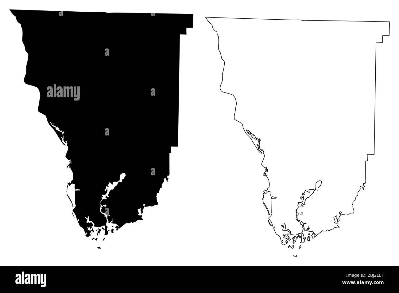 Map of donalsonville Stock Vector Images - Alamy