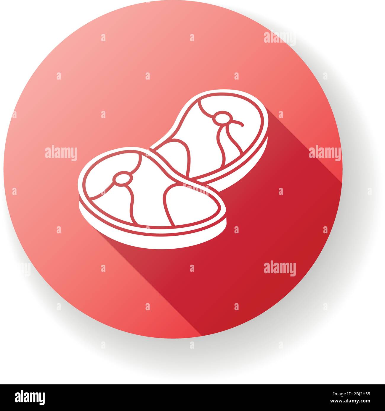 Steak flat design long Stock Vector Images - Alamy