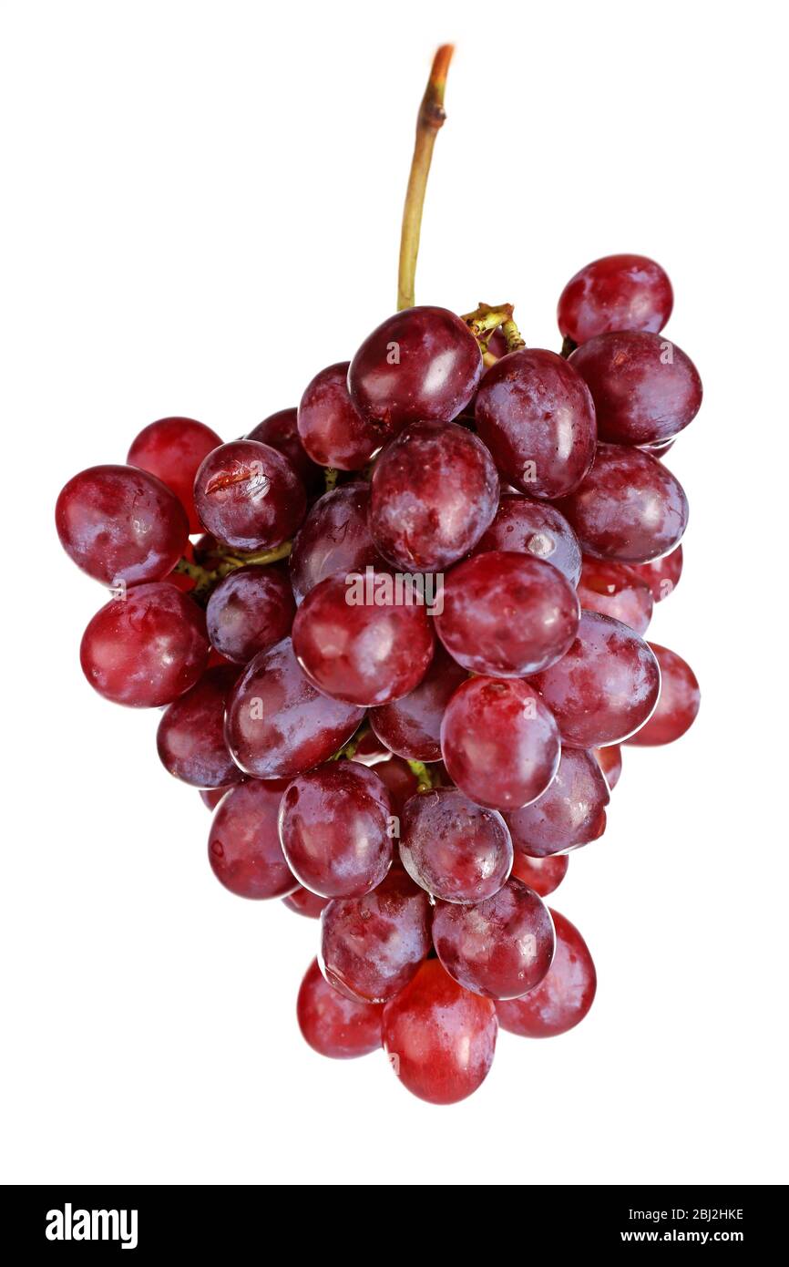 Red grape isolated on white Stock Photo - Alamy