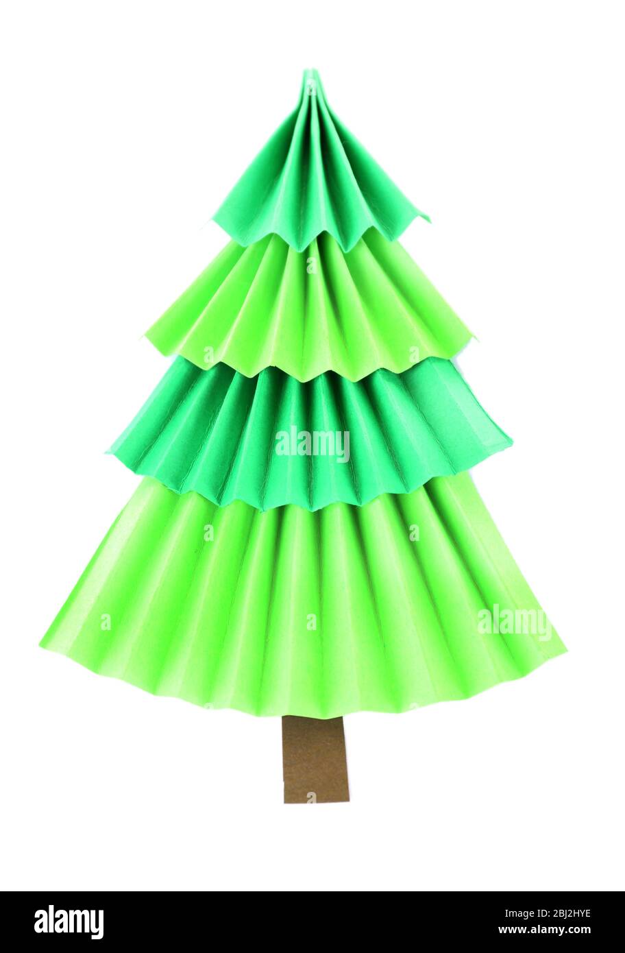 Creative paper Christmas tree on white paper Stock Photo - Alamy