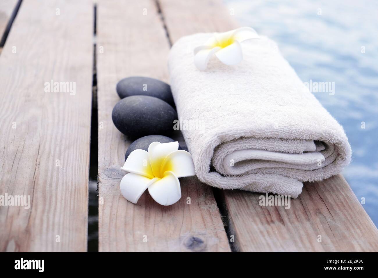 Set of relaxing things on wattled background Stock Photo - Alamy