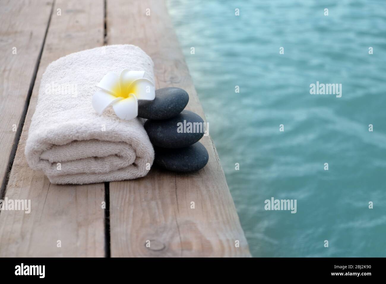 Set of relaxing things on wattled background Stock Photo - Alamy