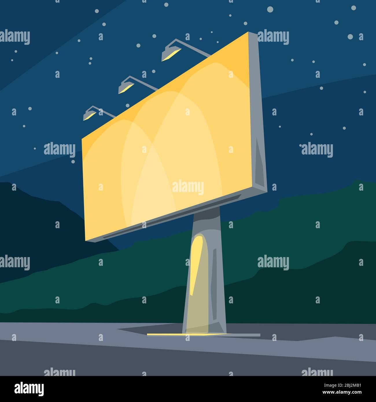 Yellow blank billboard Stock Vector Images - Alamy