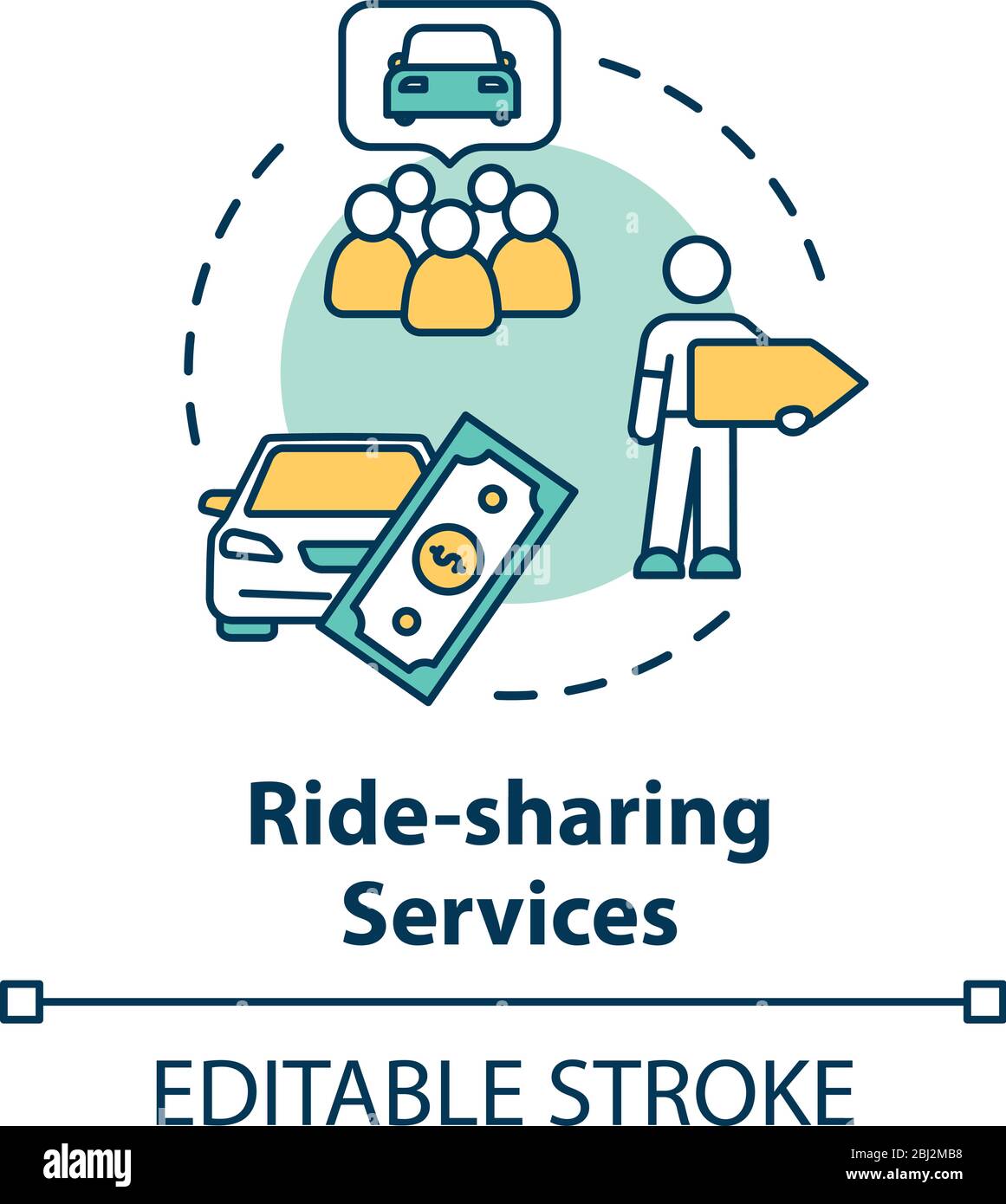 Ride share service concept icon Stock Vector Image & Art - Alamy