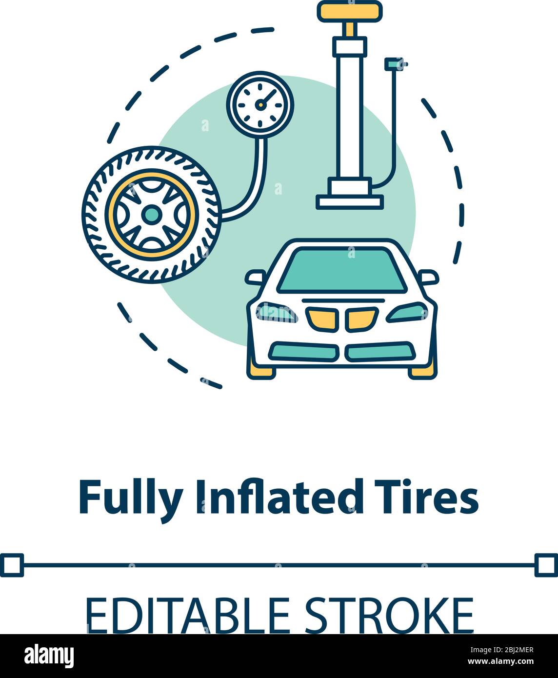 Fully inflated tire concept icon Stock Vector Image & Art - Alamy