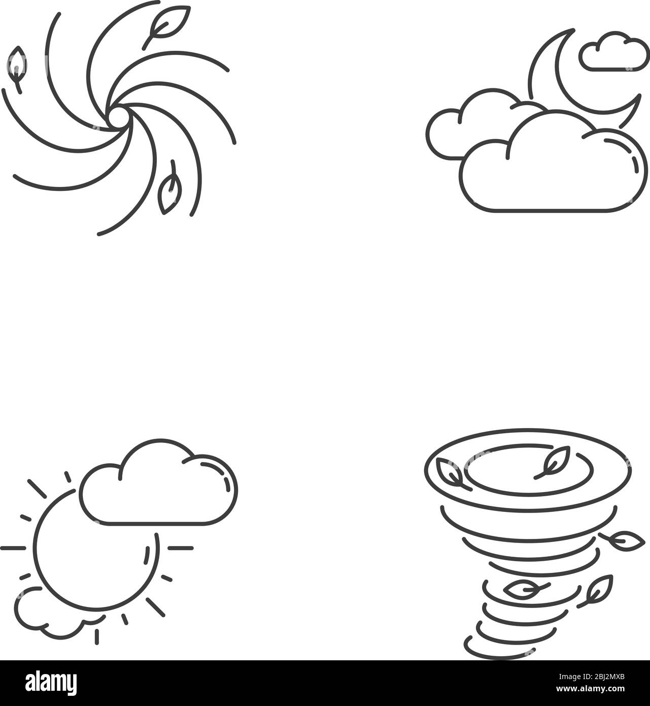 Meteorological warning pixel perfect linear icons set Stock Vector ... Meteorological warning pixel perfect linear icons set Stock Vector ...