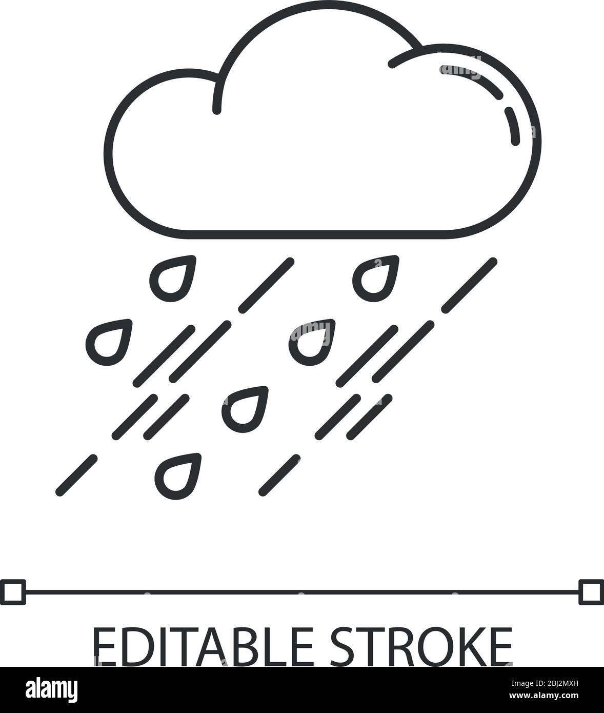 Showers pixel perfect linear icon Stock Vector Image & Art - Alamy