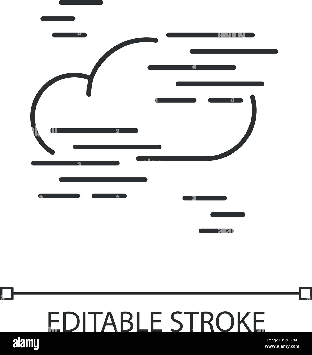 Fog pixel perfect linear icon Stock Vector Image & Art - Alamy