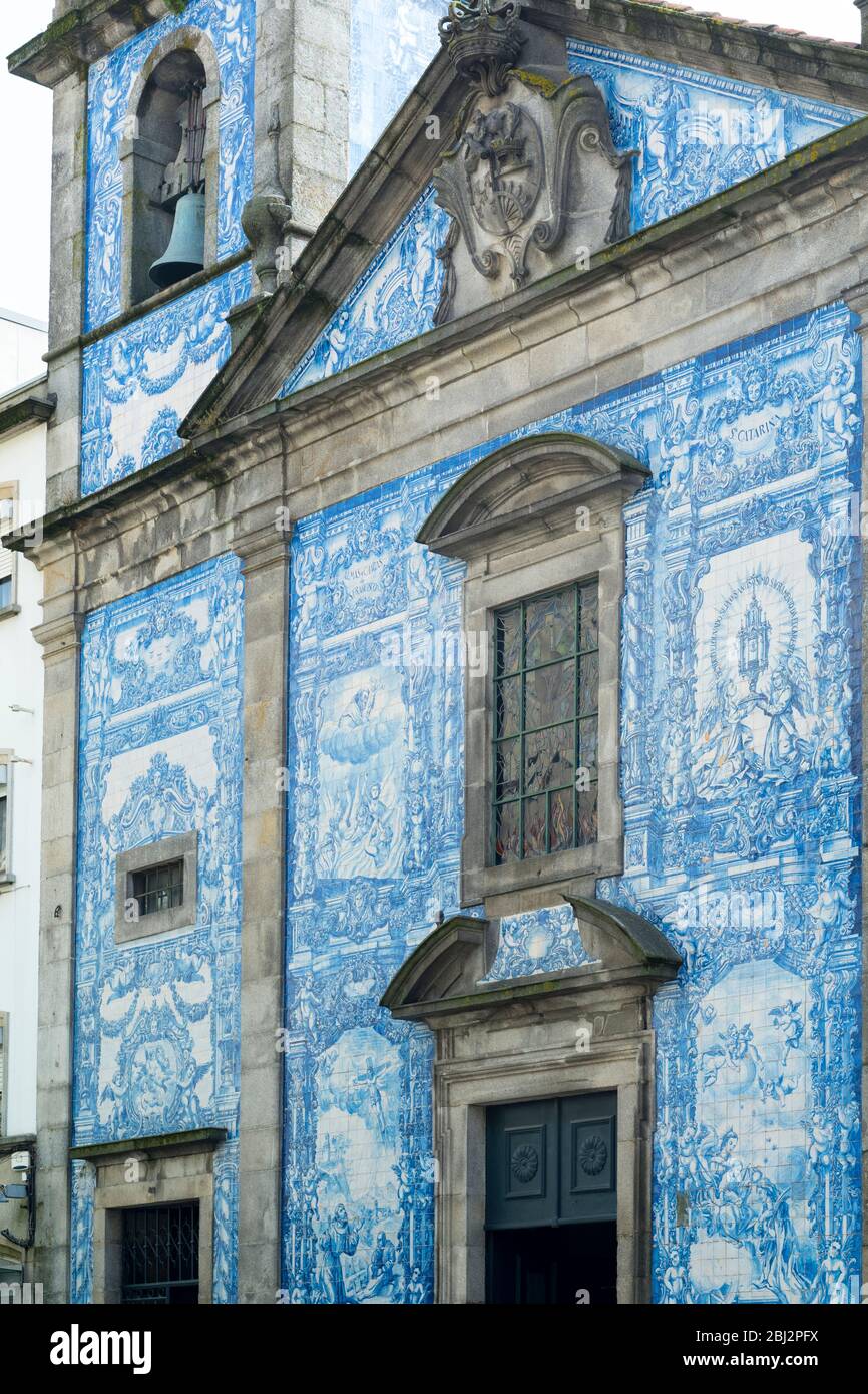 Famous azulejos Portuguese blue and white wall tiles at 18th Century ...