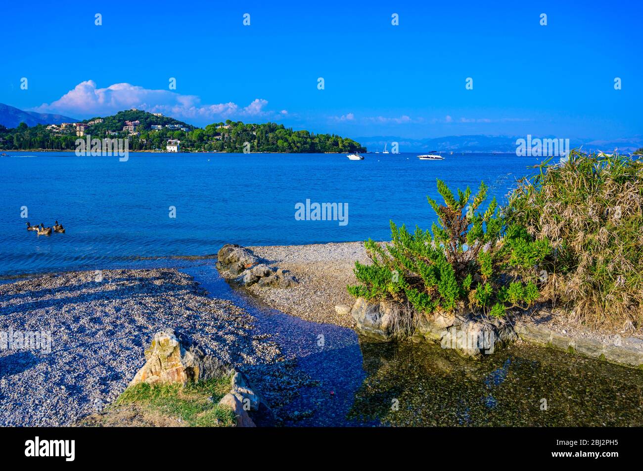 Gouvia beach is close to Kerkyra is a paradise beach with crystal clear ...