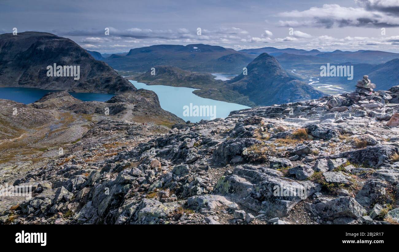 Norway, in the summer, Bessegen ridge with children Stock Photo - Alamy