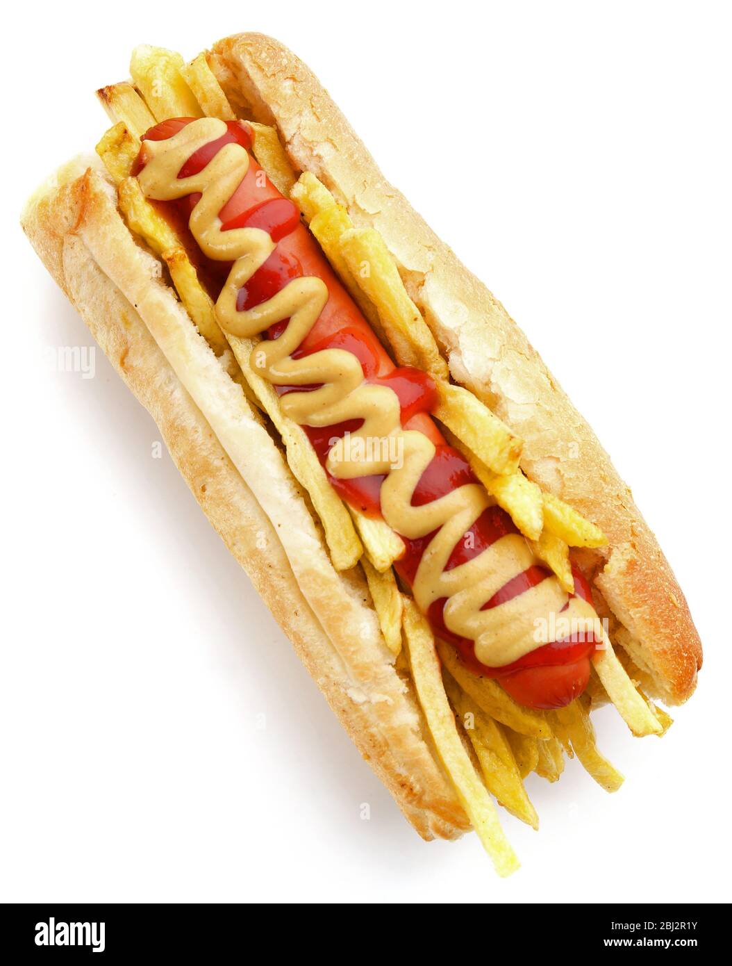 Fresh hot dog isolated on white Stock Photo - Alamy