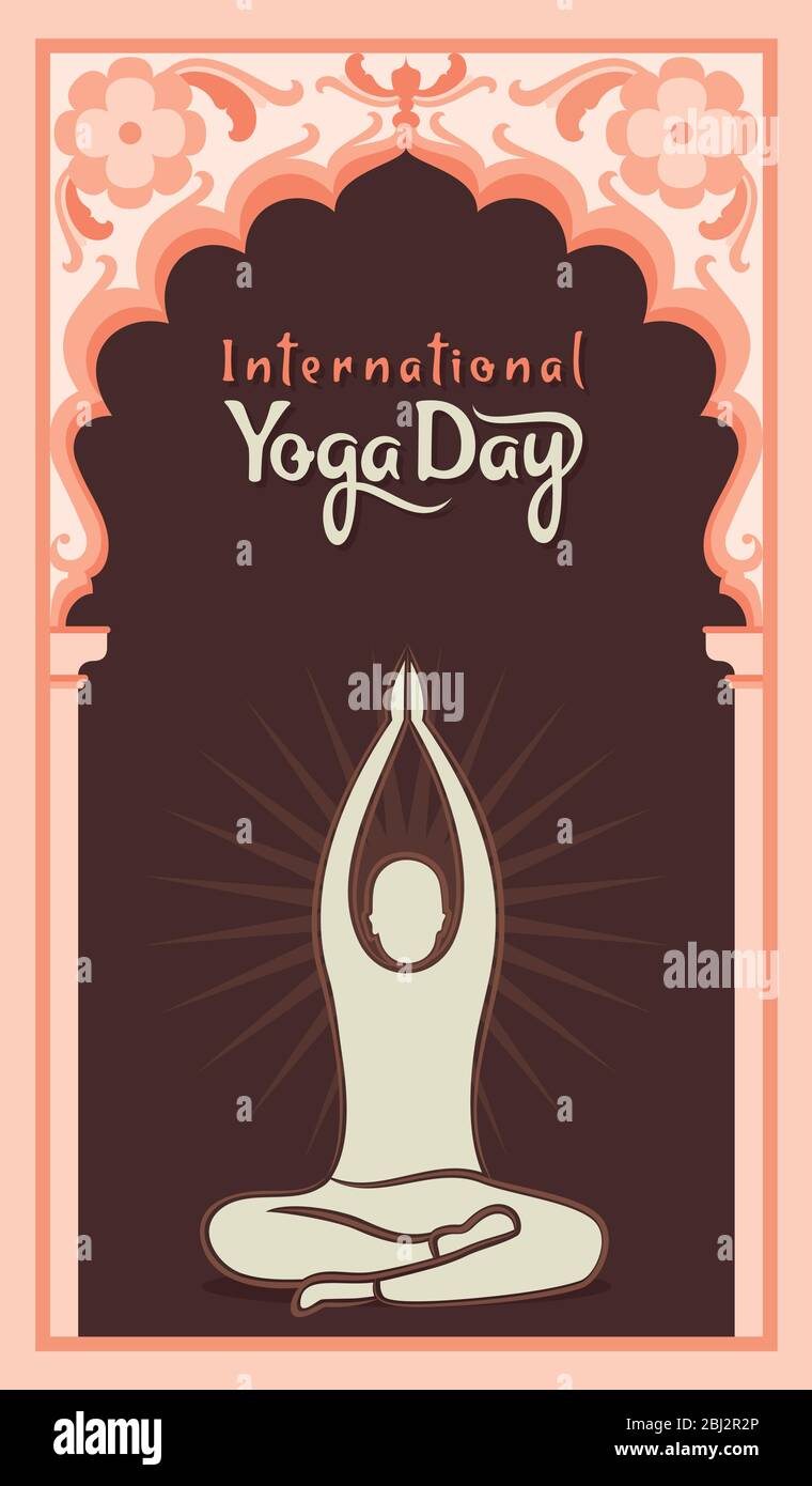 Illustration of international yoga day Stock Vector Image & Art - Alamy