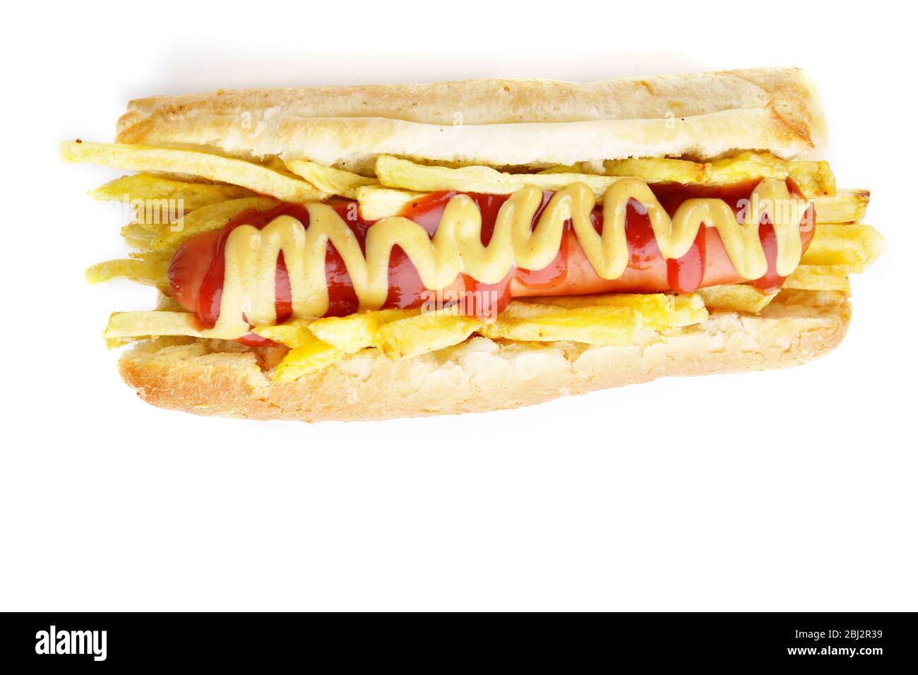 Fresh hot dog isolated on white Stock Photo - Alamy