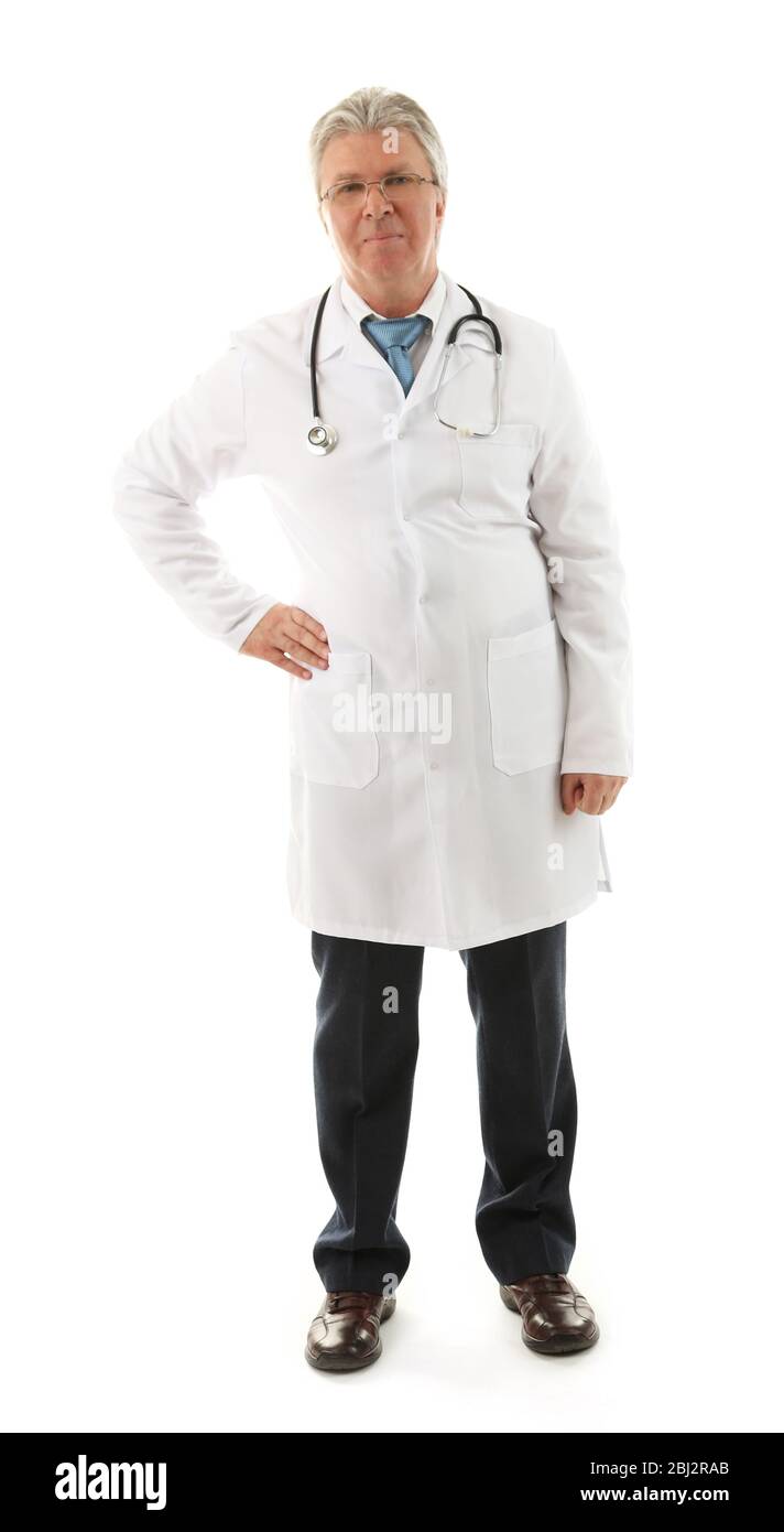 Doctor isolated on white Stock Photo - Alamy
