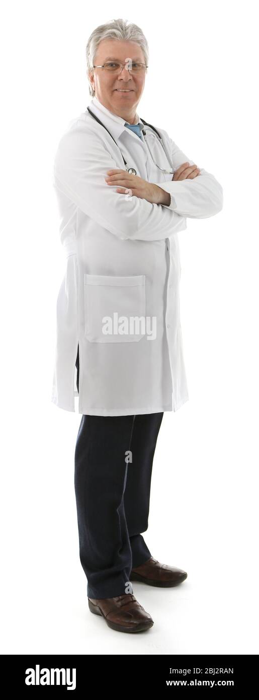 Doctor isolated on white Stock Photo - Alamy